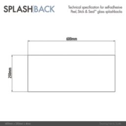 Splashback Carrara Self-Adhesive Bathroom Splashback Gloss Marble Grey 250mm x 600mm x 4mm ...