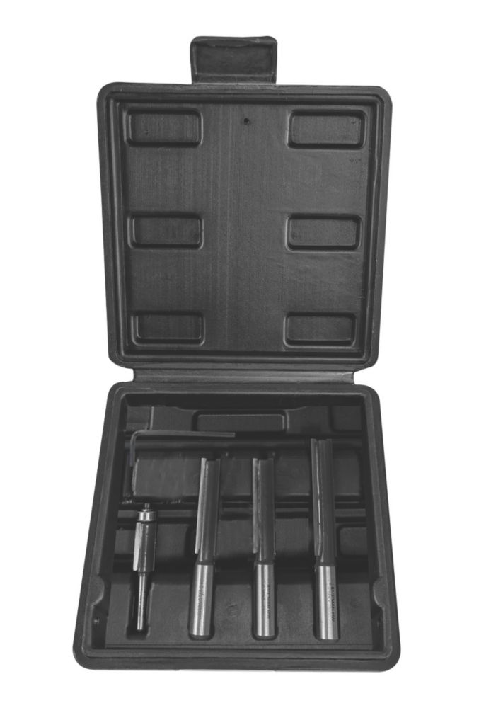 Titan 1/2 & 1/4" Shank Router Bits 4 Piece Set - Screwfix