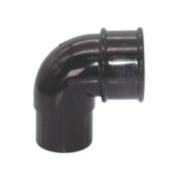 FloPlast MiniFlo 92.5° Round Offset Downpipe Bend Black 50mm - Screwfix