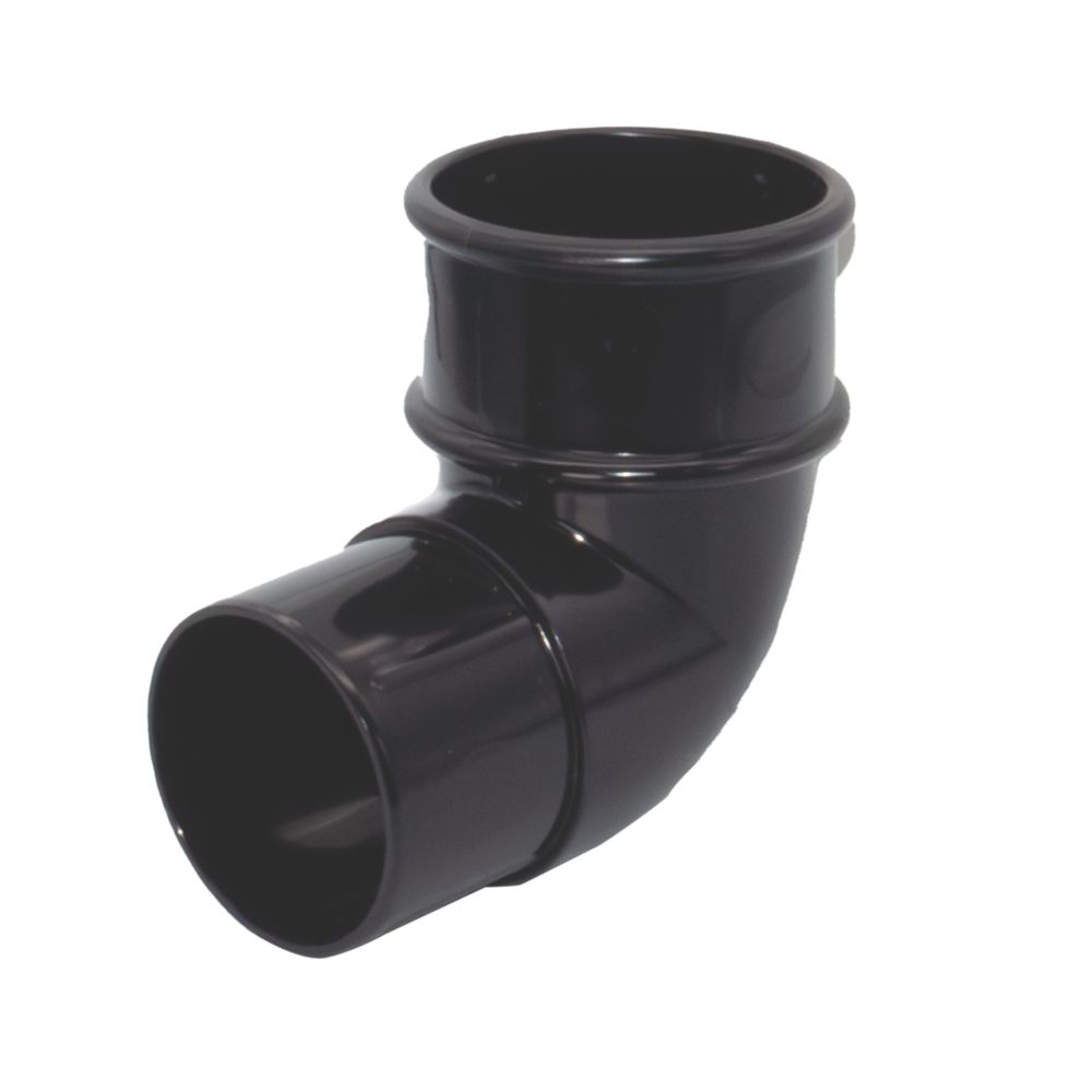 FloPlast MiniFlo 92.5° Round Offset Downpipe Bend Black 50mm - Screwfix