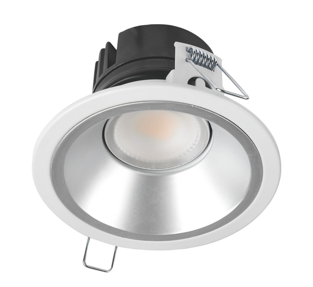 Collingwood H5 500 Silver Reflector Tilt Fire Rated LED Downlight Matt ...