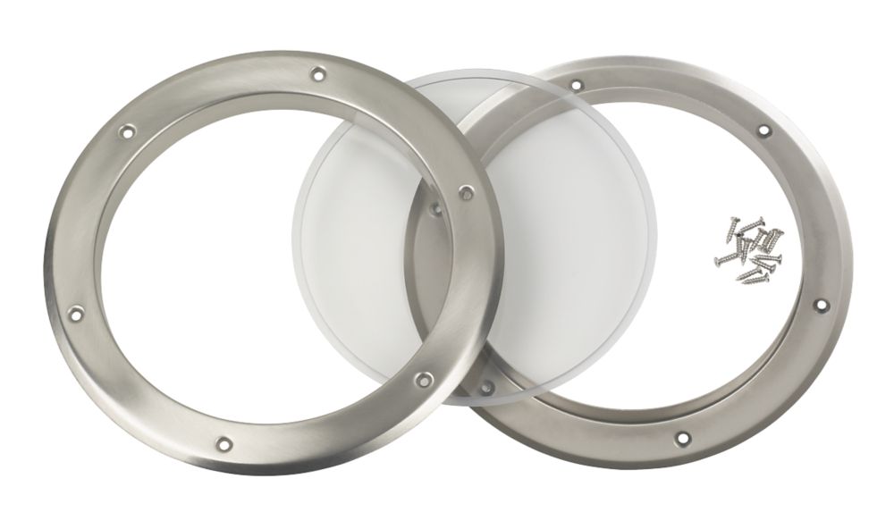 Mottez Round Porthole Vision Panel 260mm Brushed & Polished Steel ...