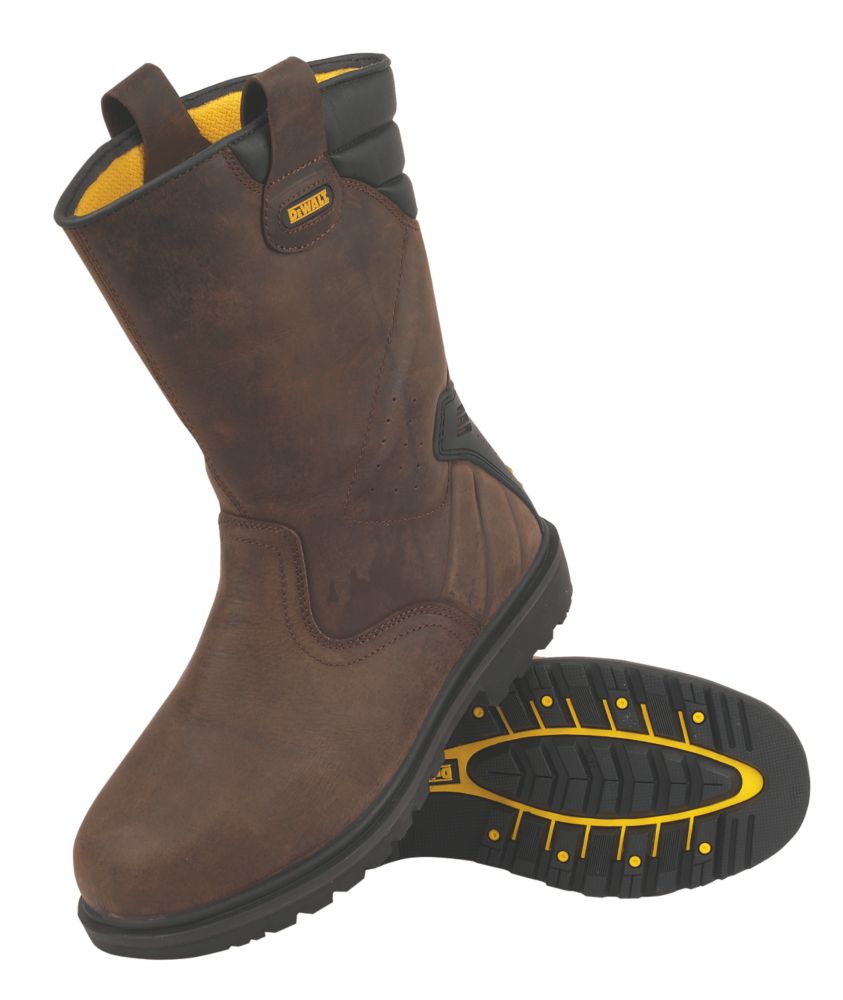 DEWALT Rigger 2 Size 11 Brown Steel Toe Cap Safety Rigger Boots - Screwfix