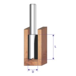 Erbauer 1/4" Straight Router Cutter 10mm x 25.4mm - Screwfix