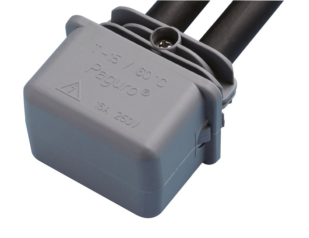Hylec 2-Entry IP68 Gel In-Line Connector Grey - Screwfix