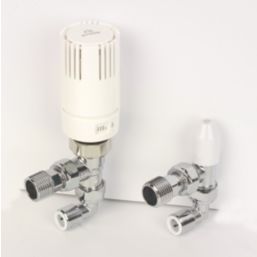 Myson TRV2PAK10ACPF90 10mm x 1/2" Chrome/White Angled Standard ...