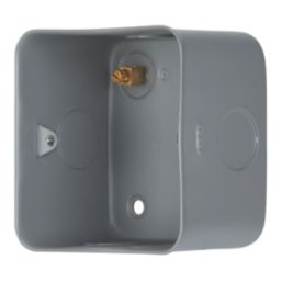 Contactum 1-Gang Metal-Clad Back Box 47mm - Screwfix