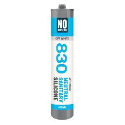 No Nonsense 830 Anti-Mould Neutral Sanitary Silicone Sealant Off-White 310ml - Screwfix