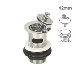 Flomasta Slotted Captive Retained Basin Waste Chrome-Plated Brass 32mm ...