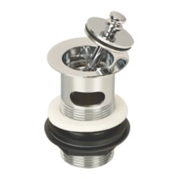 Flomasta Slotted Captive Retained Basin Waste Chrome-Plated Brass 32mm ...