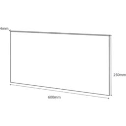 Splashwall Vanity Splashback Gloss Terra Grey/Seabreeze Green 250mm x 600mm x 4mm - Screwfix