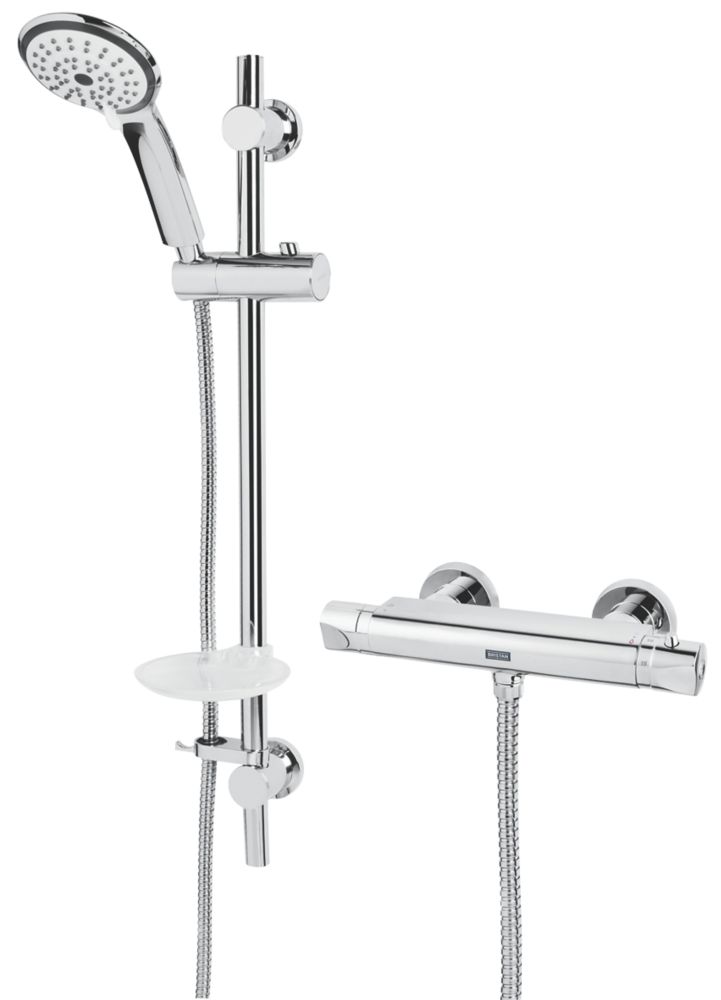 Bristan Artisan Rear-Fed Exposed Chrome Thermostatic Bar Mixer Shower ...