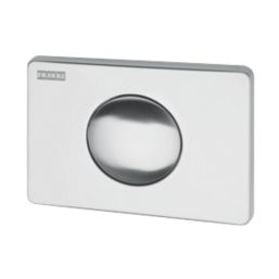 SCRAQUA557X Single-Flush Plate for WC Cistern Chrome/Nickel - Screwfix