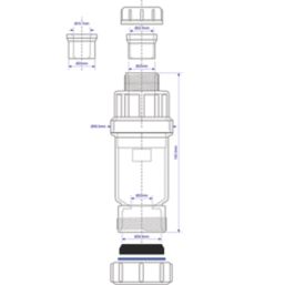 McAlpine MACTUN-2 Tundish with Self-Closing Valve 15 / 22 x 1 1/4 ...