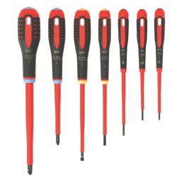 Bahco Mixed VDE Screwdrivers 7 Piece Set - Screwfix