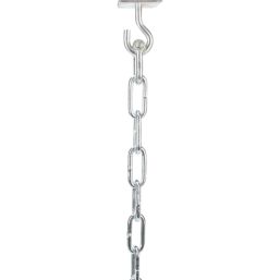 Essentials Welded Matt Silver Chain 5mm x 10m - Screwfix