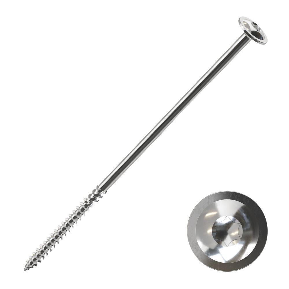 TimbaScrew TX Wafer Thread Cutting Timber Screws 6.7mm x 100mm 50 Pack ...