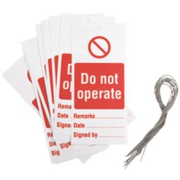 Essentials 'Do Not Operate' Safety Maintenance Tags 10 Pack - Screwfix