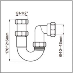 Flomasta Round P Trap White 40mm - Screwfix