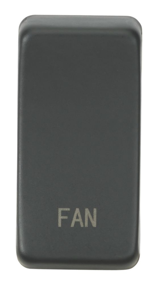 Knightsbridge 'FAN' Switch Cover Anthracite - Screwfix