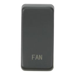 Knightsbridge 'FAN' Switch Cover Anthracite - Screwfix