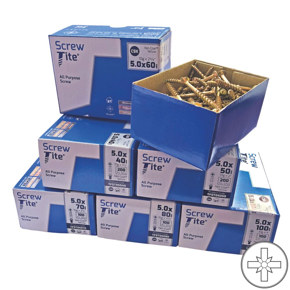 Screw-Tite PZ Double-Countersunk Trade Pack 800 Pieces | Screws Trade ...