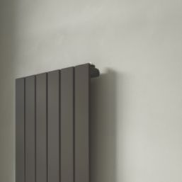 Moretti Modena Designer Radiator 1800 x 433mm Matt Charcoal 3088BTU ...