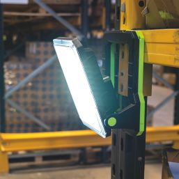 Luceco Rechargeable LED Folding Magnetic Work Light and Hook with Power ...