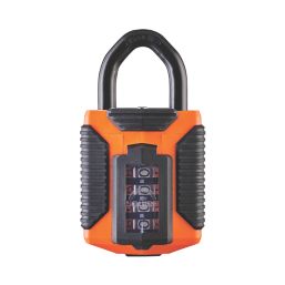 Squire CP50 ATLO Weatherproof Combination Padlock Orange 50mm - Screwfix