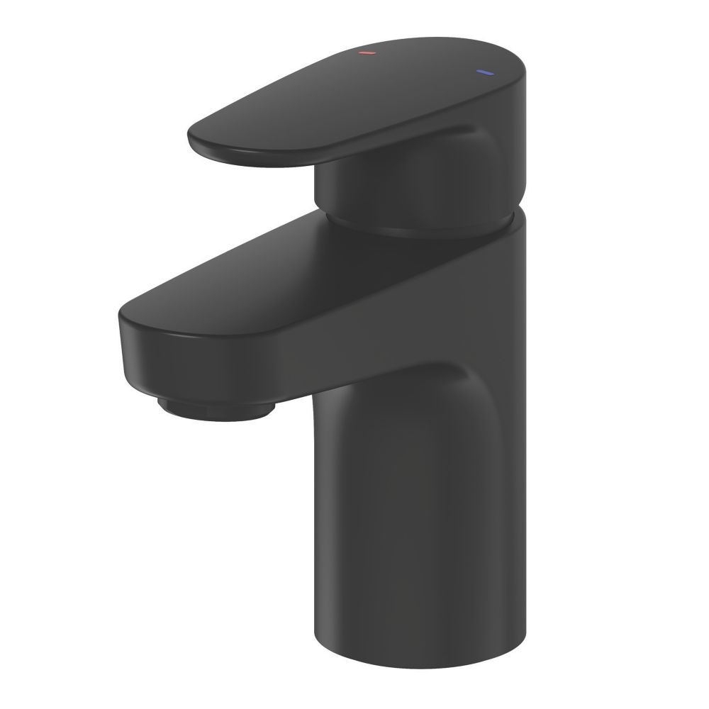 Swirl Caldew Black 121mm Standard Lever Mono Basin Mixer Tap With ...