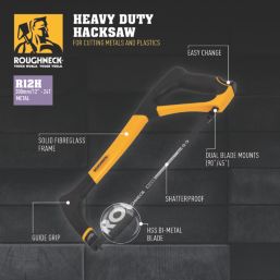 Roughneck R12H 24tpi Metal/Plastic Heavy Duty Hacksaw 12" (300mm ...