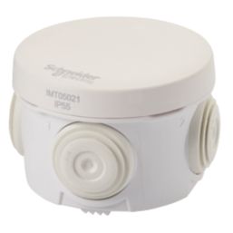 Schneider Electric 4-Entry Round Junction Box 72mm x 50mm x 50mm - Screwfix