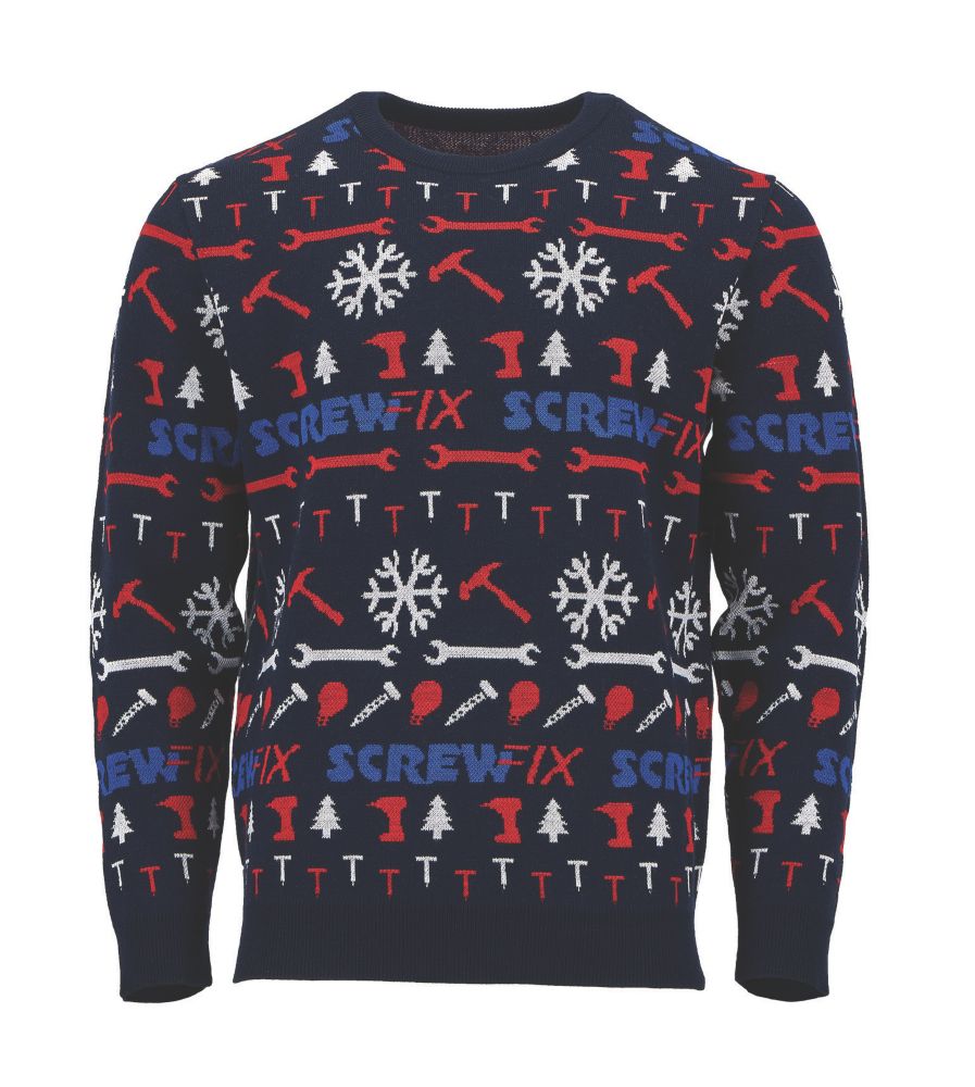 Site Screwfix Christmas Jumper Blue Large 45" Chest - Screwfix