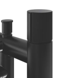 Swirl Gallen Matt Black 228mm Deck Mounted Dual Control Manual Shower ...