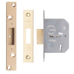 ERA 5 Lever Brass Mortice Deadlock 64mm Case - 44mm Backset - Screwfix