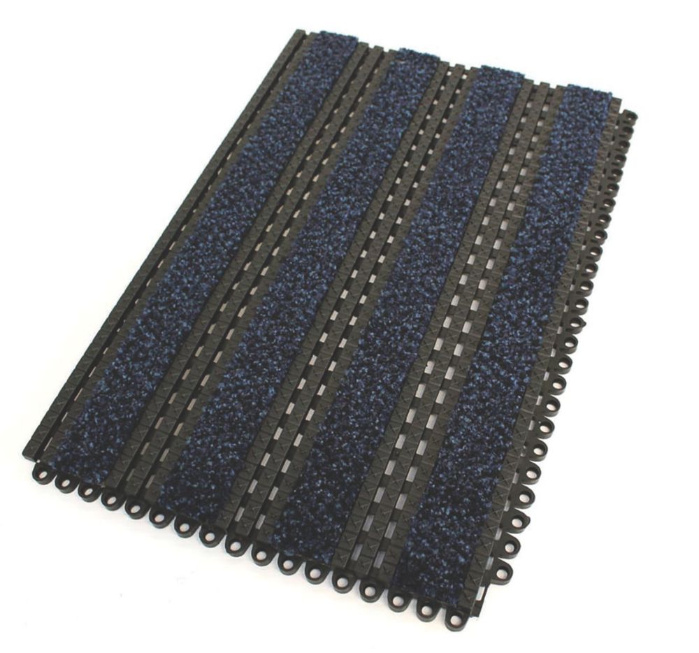 COBA Premier Track Entrance Mat Black/Blue 440mm x 290mm x 16mm 2 Pack ...
