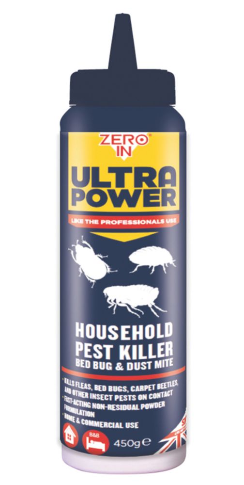 Zero In Ultra Power Bed Bug & Dust Mite Killer Powder 450g - Screwfix