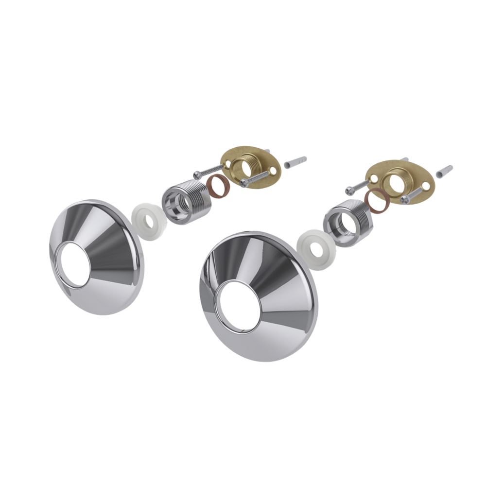 Triton Bar Mixer Fixing Kit Chrome 66mm - Screwfix