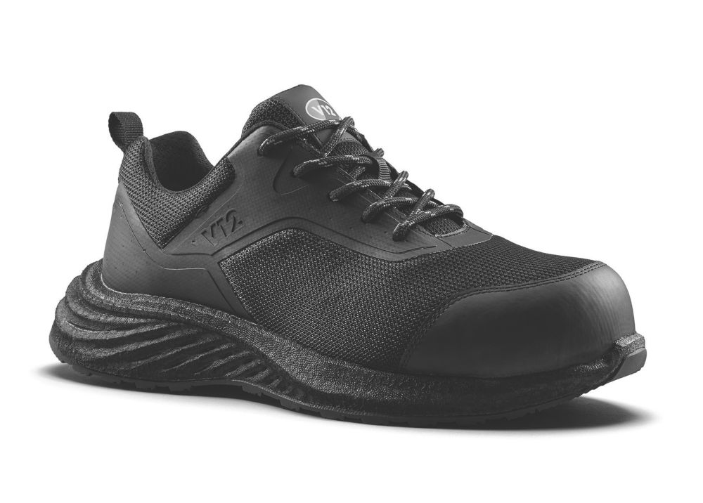 V12 Footwear Comet Size 3 Black Safety Trainers - Screwfix