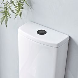 Brixton Dual-Flush Close Couple Cistern Flushing Button Black - Screwfix