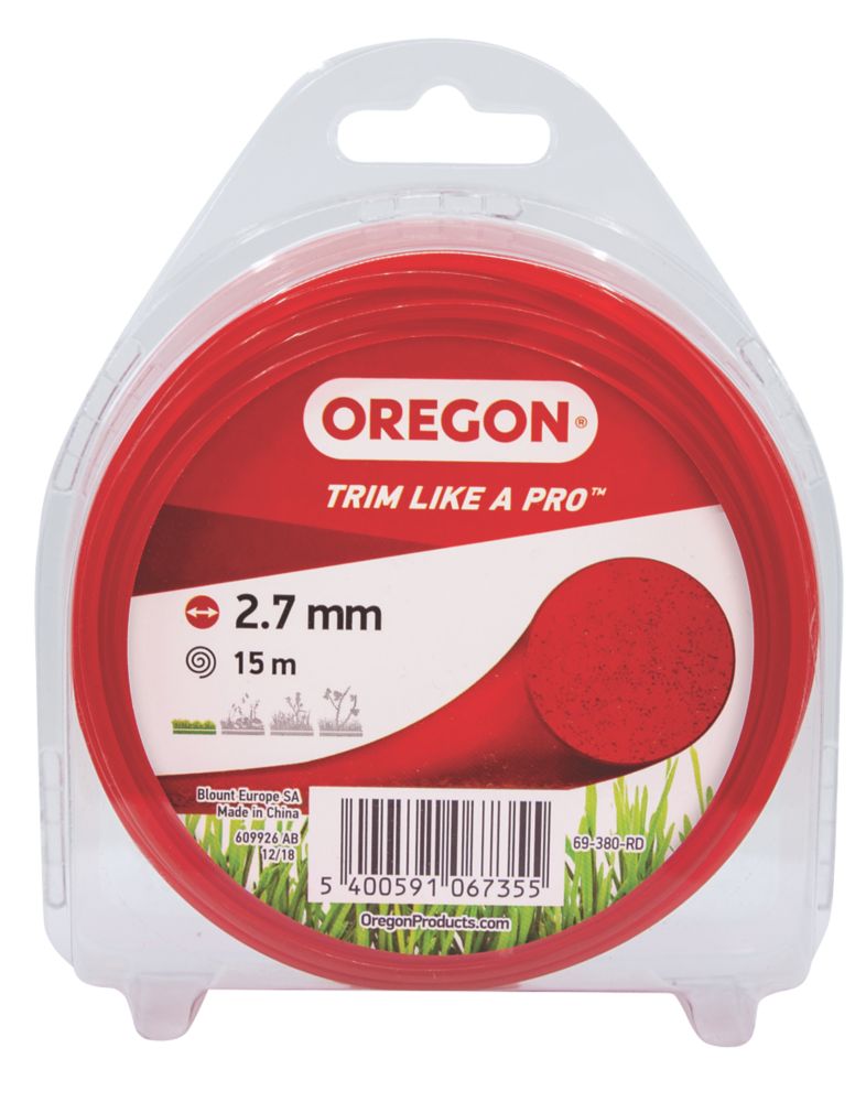 Oregon Red Trimmer Line 2.7mm x 15m - Screwfix