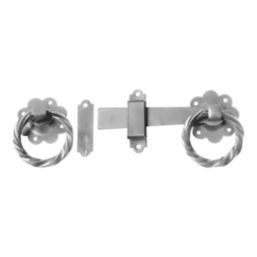 Smith & Locke Twisted Ring Gate Latch Silver 152mm - Screwfix