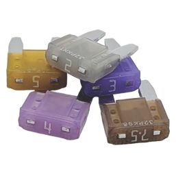 Pearl Consumables Assorted Mini Blade Auto Fuses 2-7.5A 5 Pieces - Screwfix