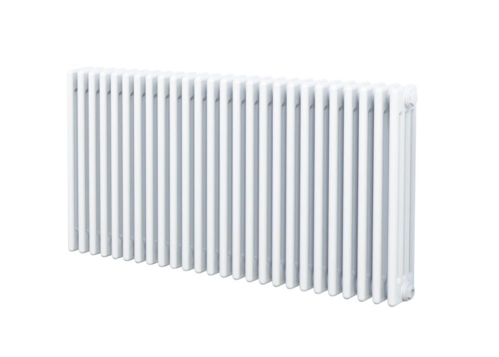 Acova 300mm x 1042mm 3145BTU White Horizontal 4 Column Radiator - Screwfix