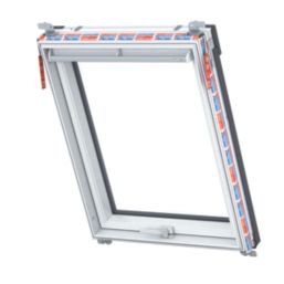 Keylite Manual Top-Hung Grey & White Timber Roof Window Clear 780mm x ...