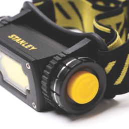 Stanley LED Head Torch with Magnet Black & Yellow 300lm - Screwfix