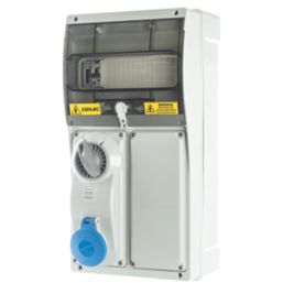 Lewden 16A 30mA 1-Way Metered Switched Caravan Hook Up Point 1x16A With ...