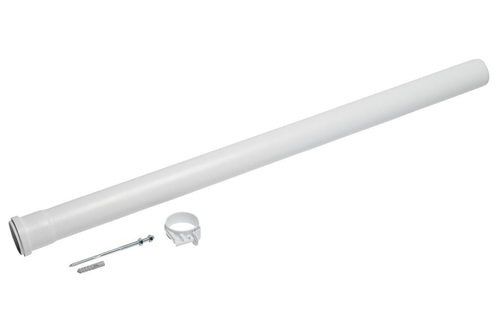 Vaillant Flue Extension White 80mm x 1000mm - Screwfix