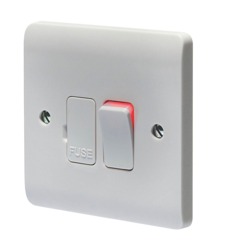 Crabtree Instinct 13A Switched Fused Spur with LED White - Screwfix