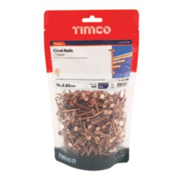 Timco Clout Nails Self-Finish Copper 2.65mm x 30mm 1kg Pack - Screwfix